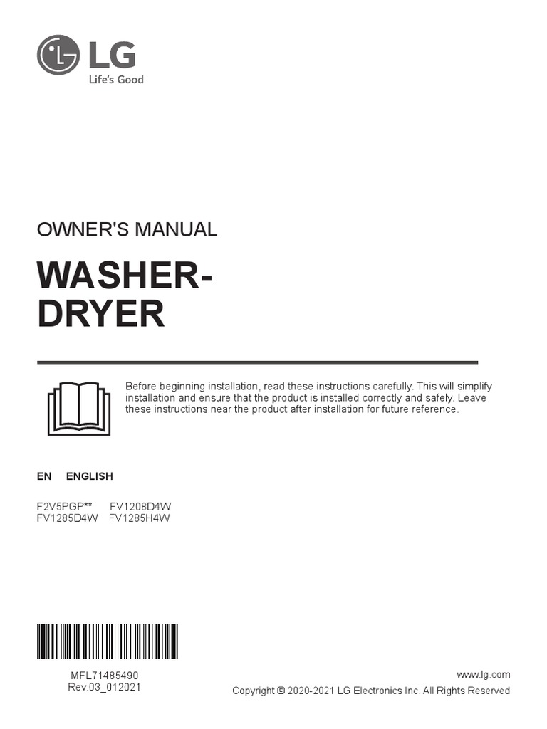 LG Owners Manual | PDF | Ac Power Plugs And Sockets | Tap (Valve)