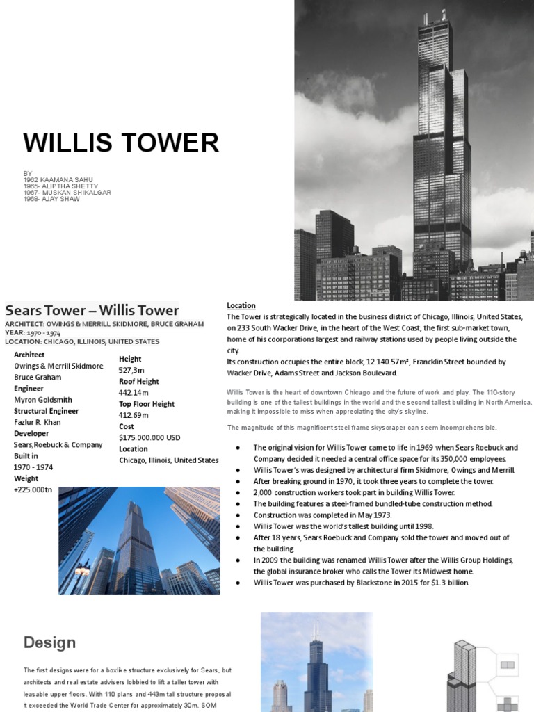 Willis Tower Case Study | PDF | Real Estate | Structural Engineering