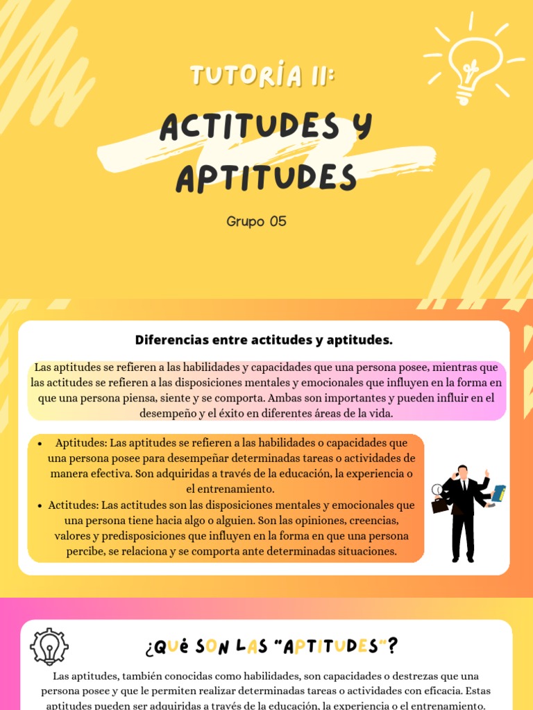 Diferencias entre Aptitudes y Actitudes | PDF | Experiencia | Mente