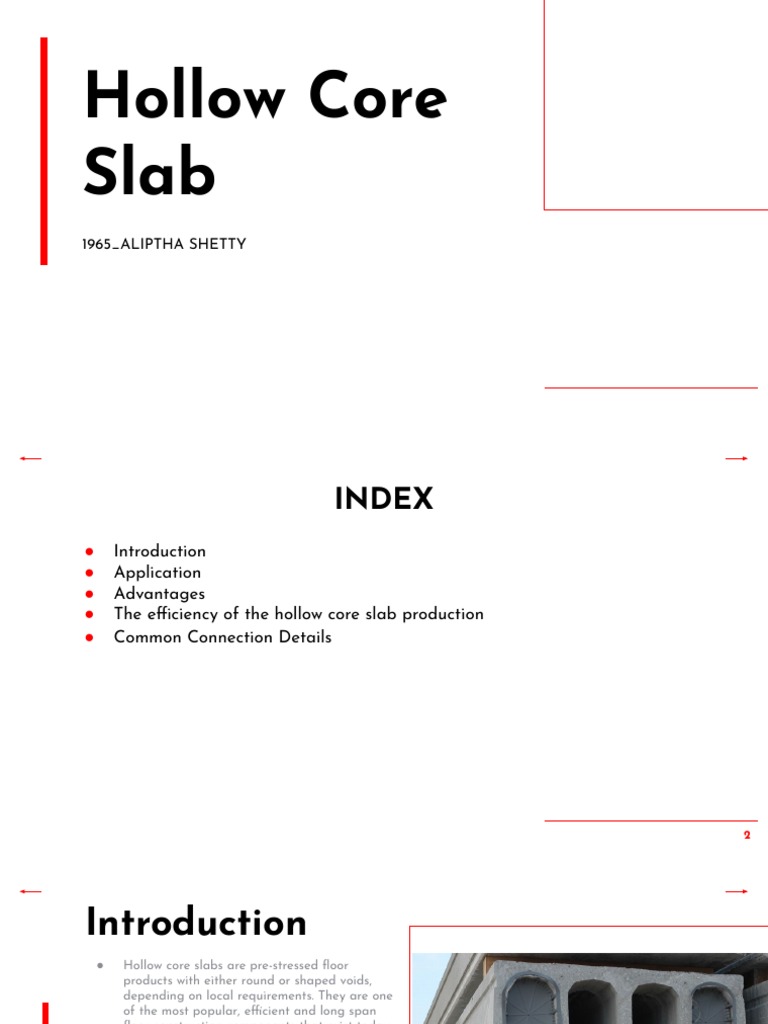 Hollow Core Slab | PDF | Concrete | Prestressed Concrete