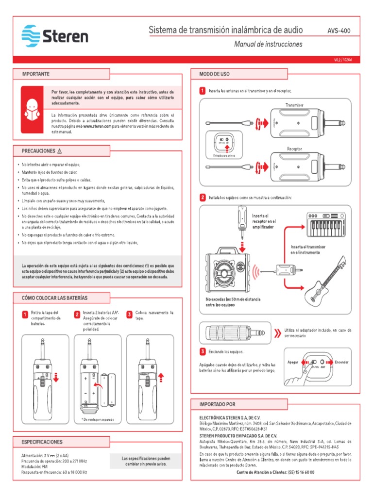 AVS 400 V0.2 Instr | PDF