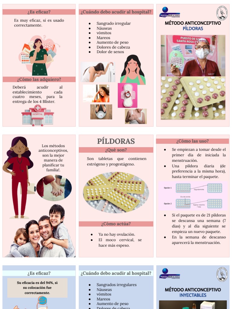 Tripticos Plani | PDF | Control de la natalidad | Ciclo menstrual