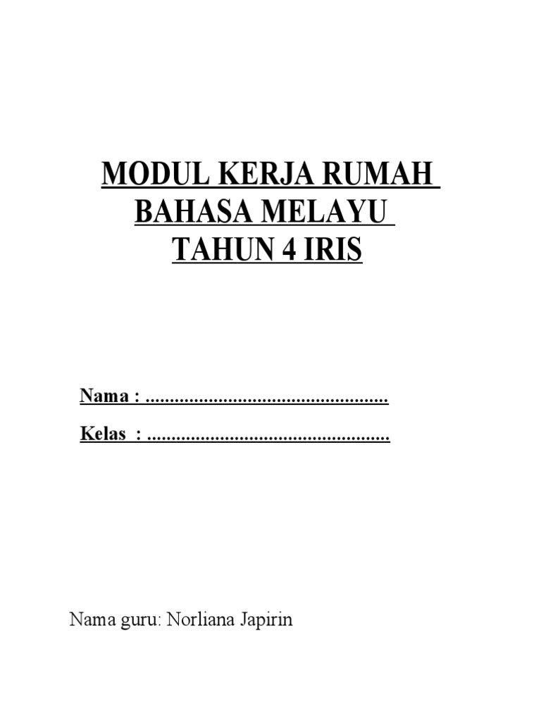 Latih Tubi BM Tahun 4 Modul 2 | PDF