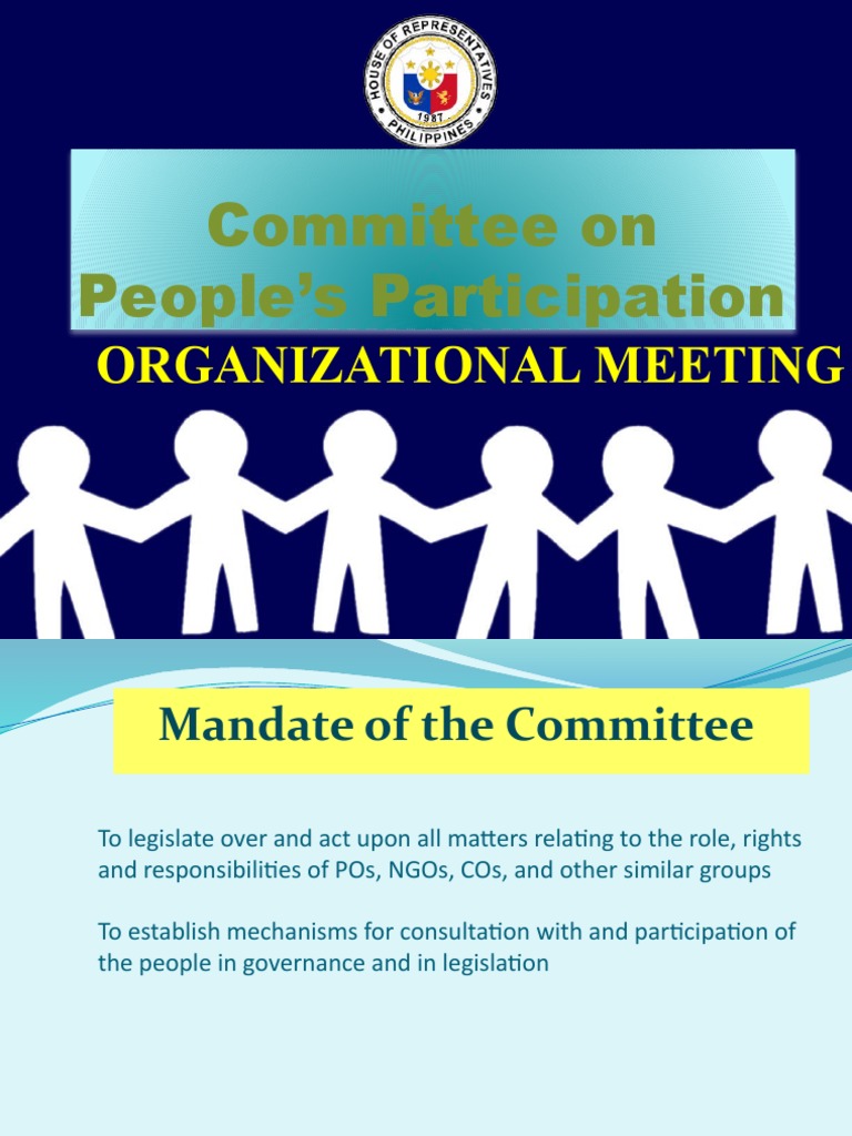 For Org MTG | PDF | Committee | United States House Of Representatives