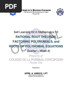 Rational Root Theorem | PDF | Factorization | Zero Of A Function