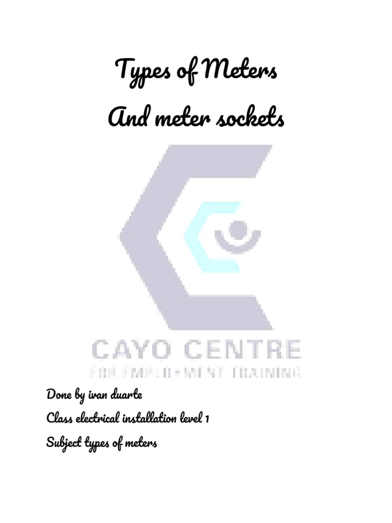Types of Meters | PDF | Nature | Electromagnetism