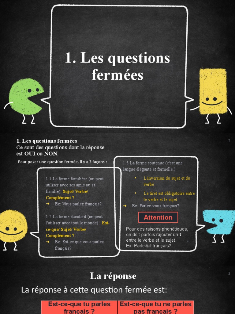 Types de questions en français | PDF | Verbe | Communication humaine