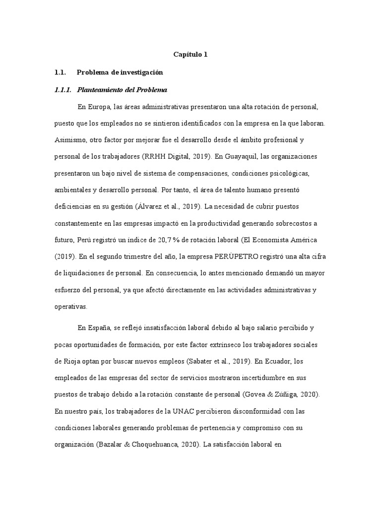 Ejemplo de Realidad Problemática | PDF | Gestión de recursos humanos | Business