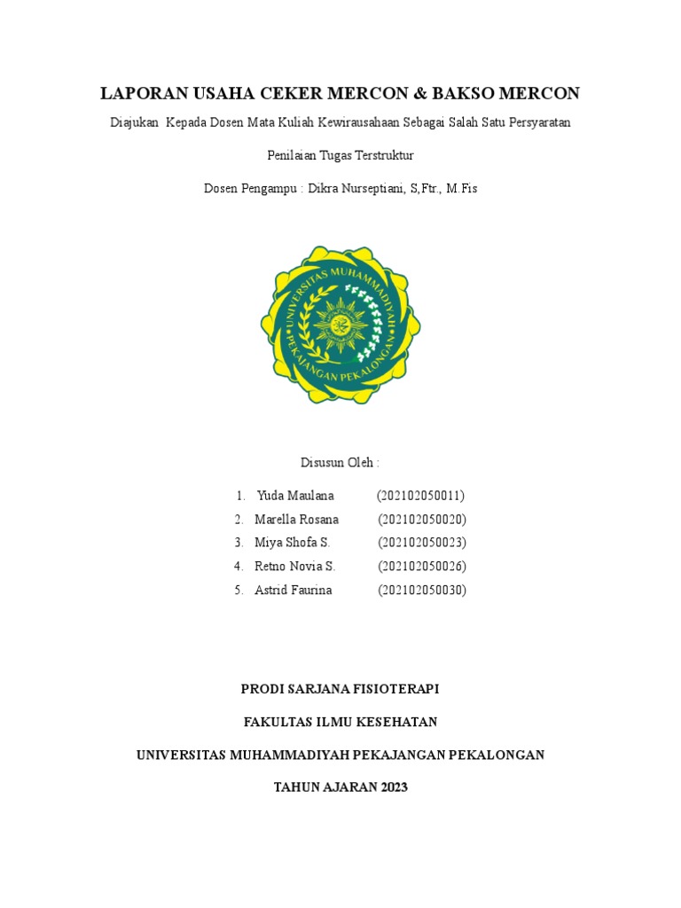 Laporan Usaha Ceker & Bakso Mercon | PDF