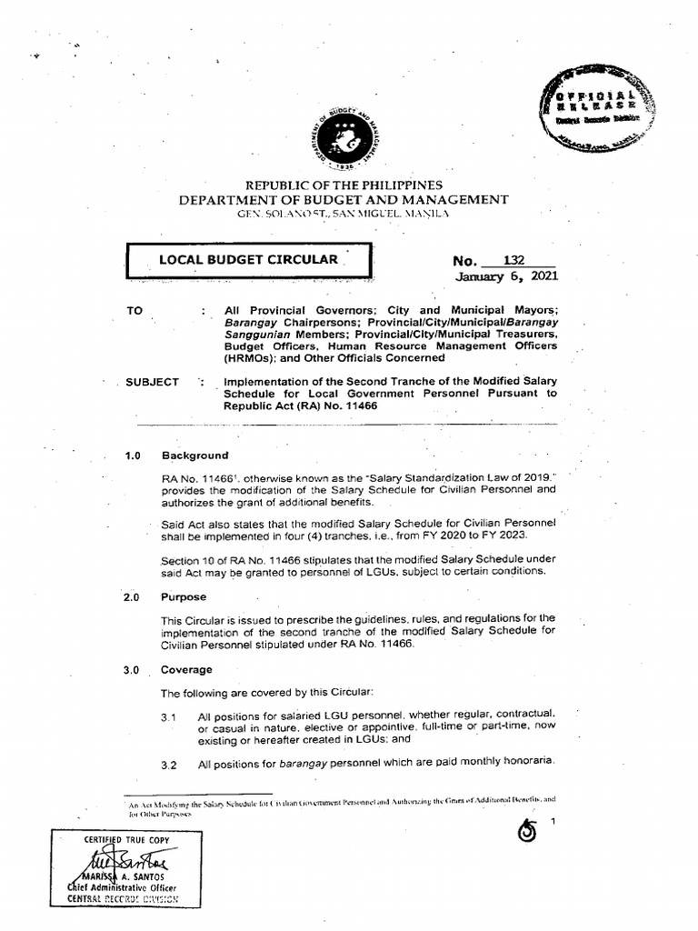 DBM Local Budget Circular No 132 - 230130 - 220805 | PDF