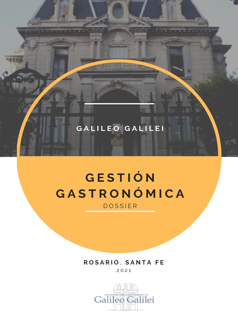 Dossier de Gestión Gastronómica Galileo Galilei | PDF | Hotel | Plan de ...