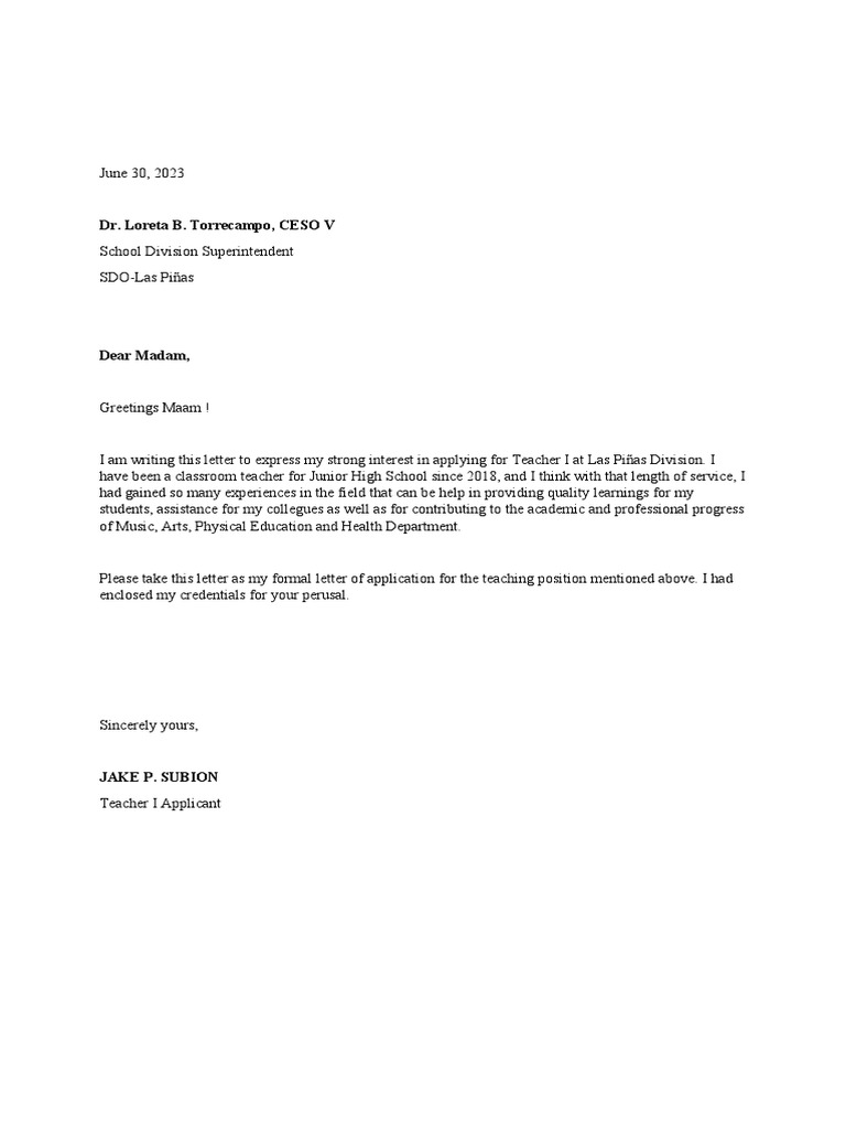 Letter of Intent For LPC | PDF