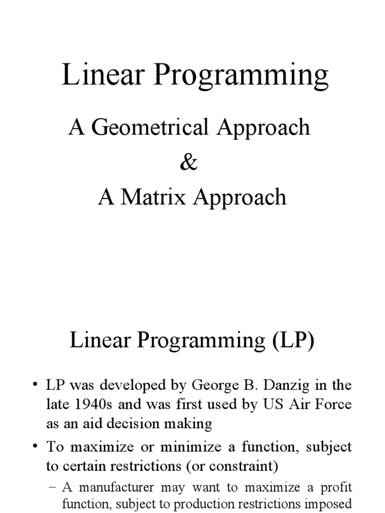 Optimasi Lp Pdf Linear Programming Mathematical Optimization