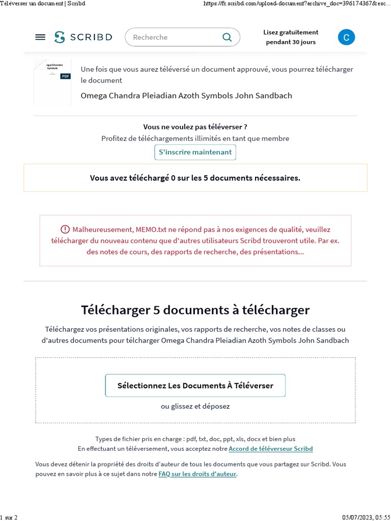 Téléverser Un Document Scribd | PDF | Informatique | la communication