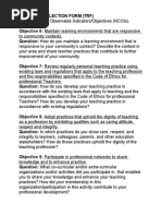 TRF Objectives 6 10 | PDF | Teachers | Teaching Method