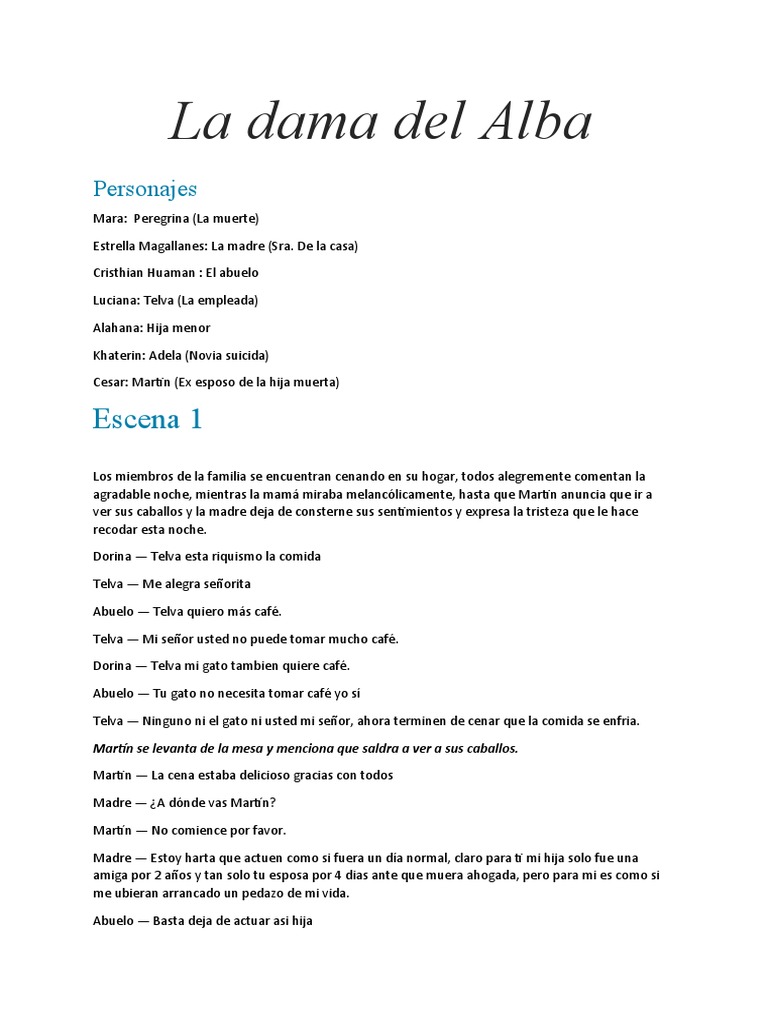 La Dama Del Alba | PDF