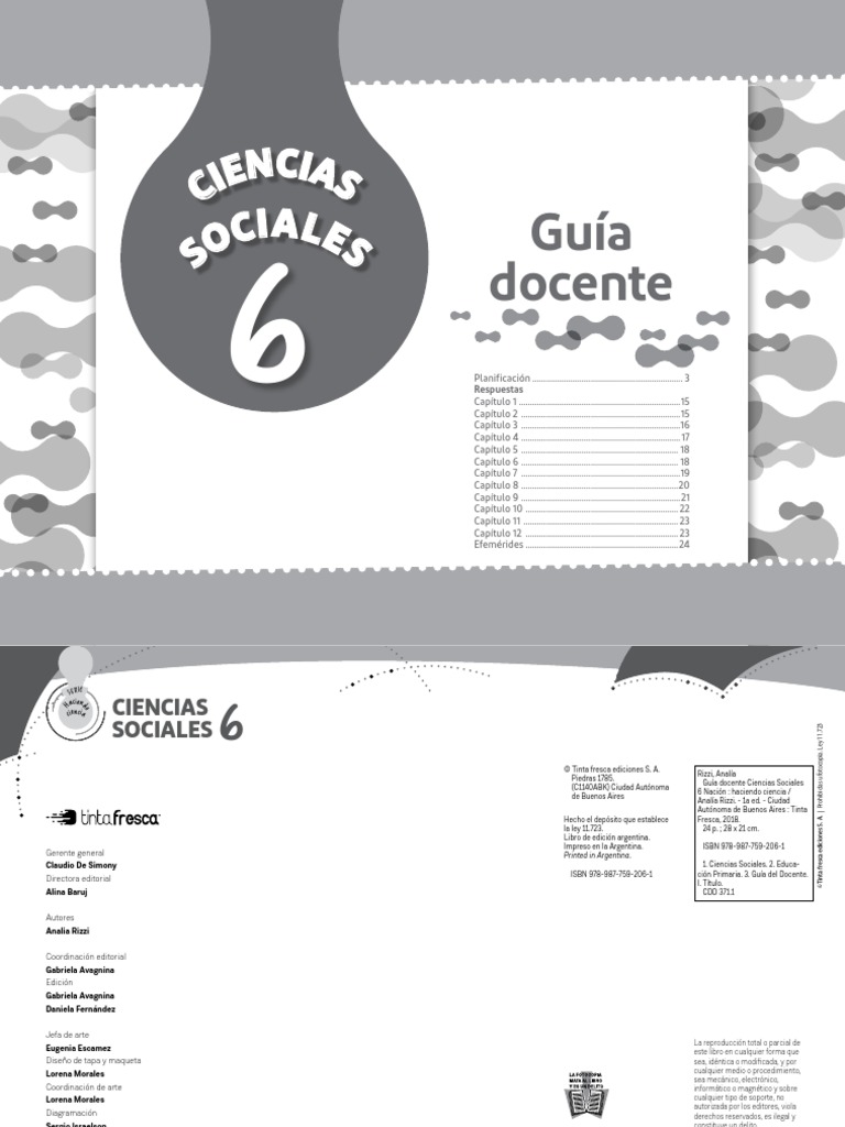 Haciendo Ciencia 6 Tinta fresca guia docente | PDF | Aprendizaje ...