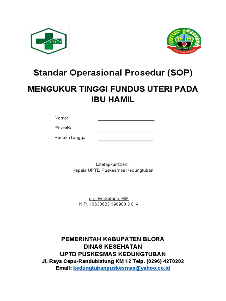 SOP MENGUKUR TFU (V) P | PDF