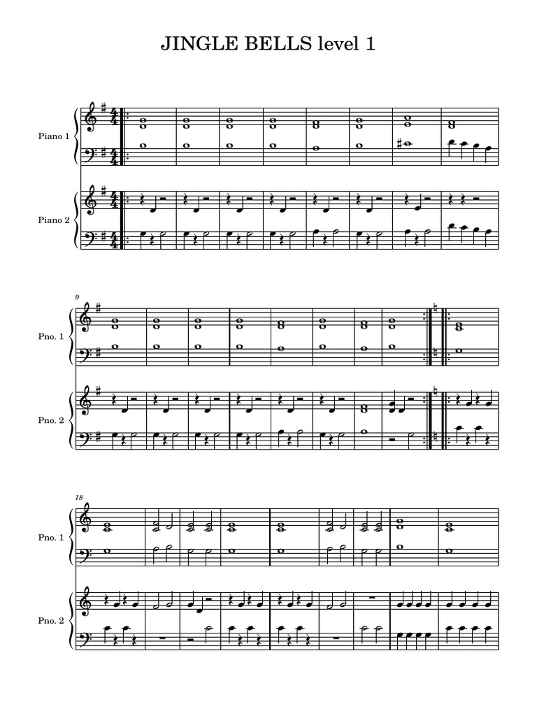 JINGLE - BELLS - Level - 1 Master | PDF