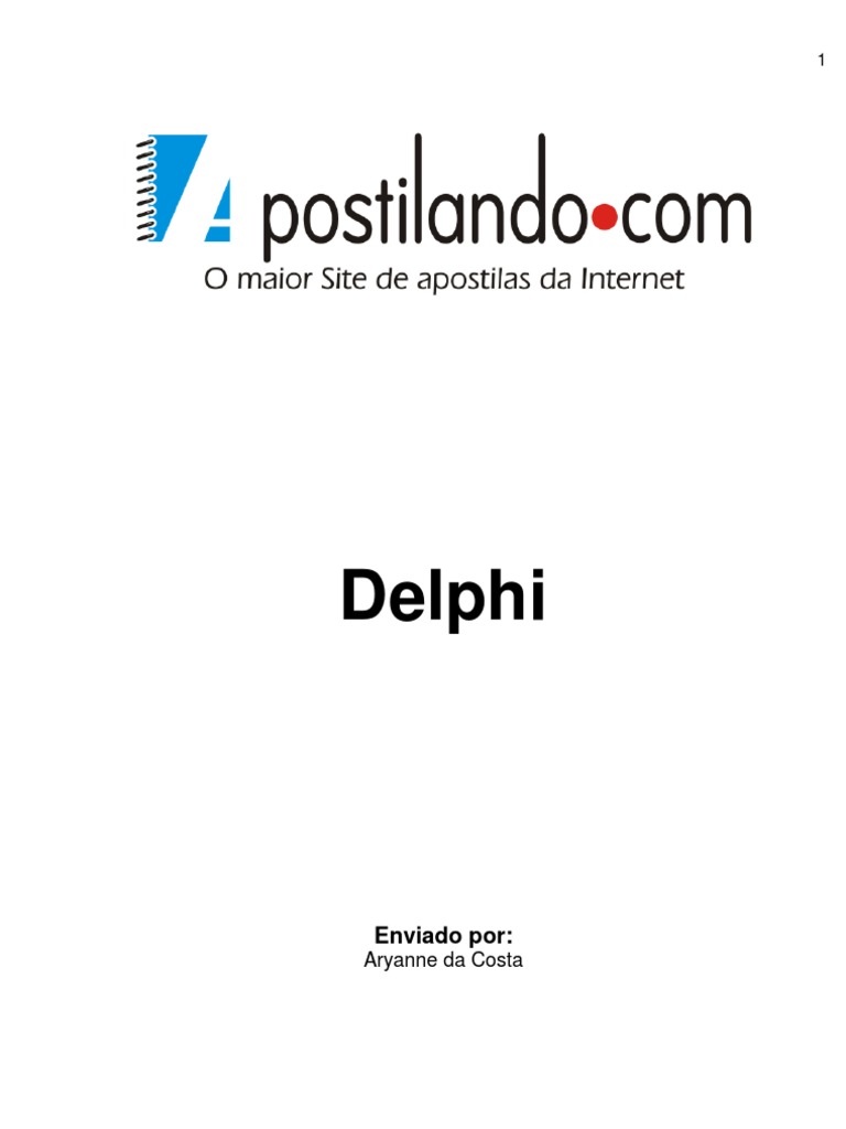 Apostila Completa de Delphi Com SQL Server | PDF | Linguagem de ...