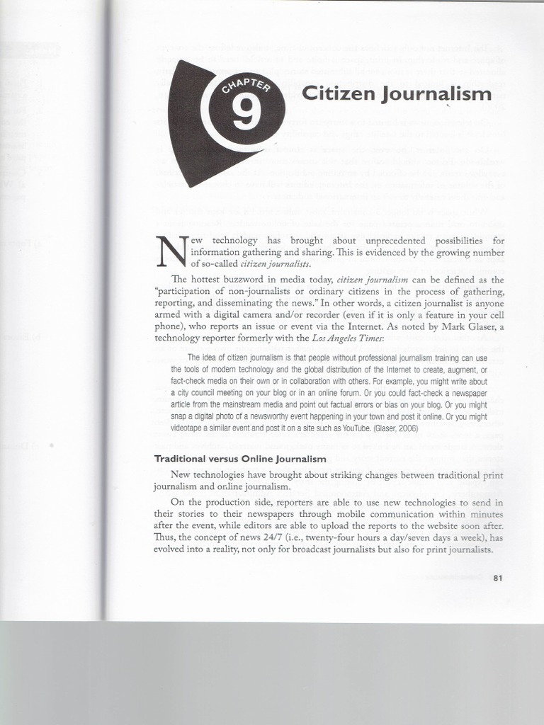 Chapter 9 Citizen Journalism | PDF