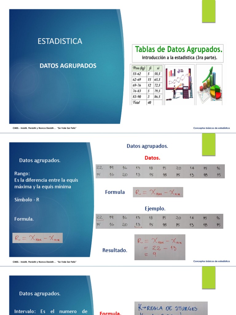 Datos Agrupados | PDF | Matemáticas