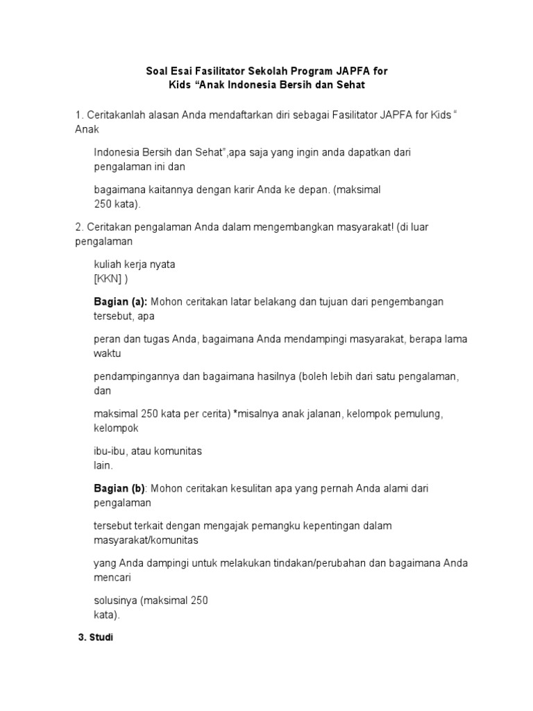 Fasilitator JAPFA: Pengalaman dan Program | PDF | Kesehatan Holistik