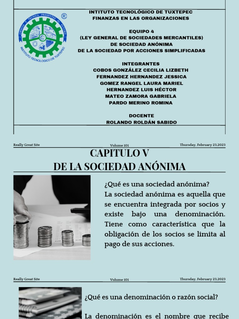 Exposición S.A y S.A.S | PDF | Compartir (Finanzas) | Sociedad de responsabilidad limitada