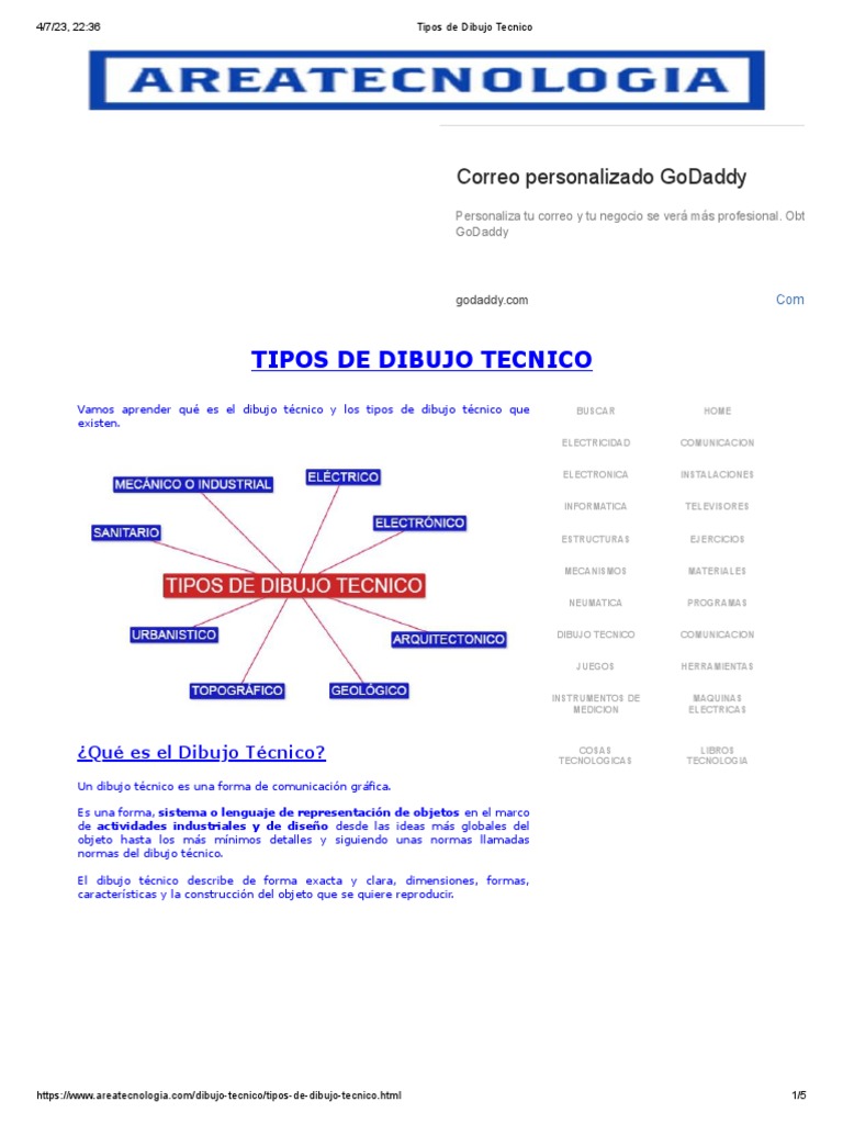 Tipos de Dibujo Técnico y Normas | PDF | Dibujo técnico | Dibujo