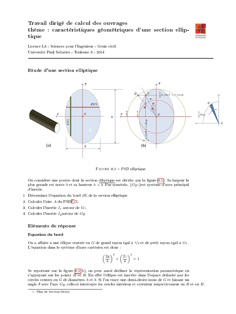TD AxesPpauxEllipse | PDF | Ellipse | Concepts mathématiques