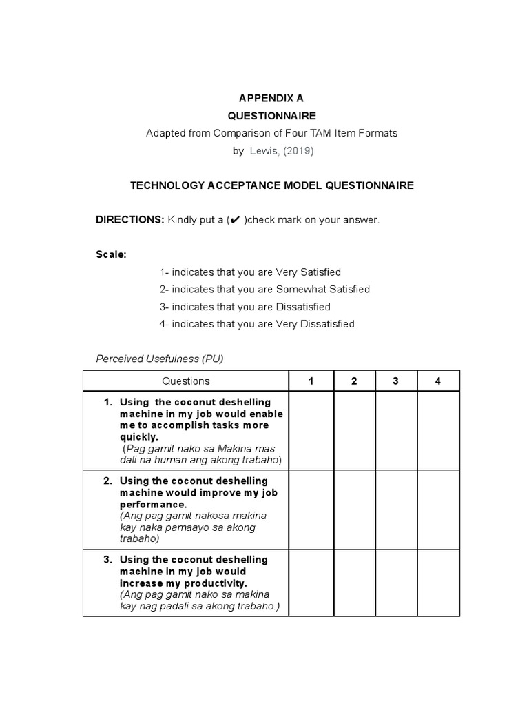 TAM MODEL (adapted questionnaire).docx | PDF