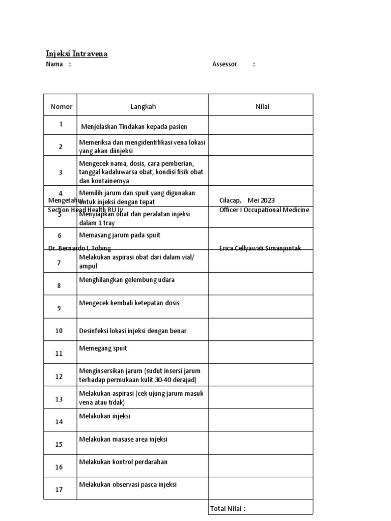 9. injeksi intravena | PDF