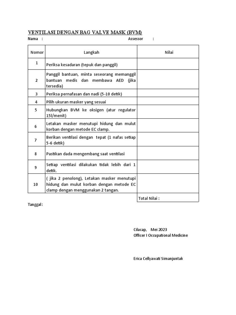 Panduan Ventilasi BVM untuk Pertolongan | PDF