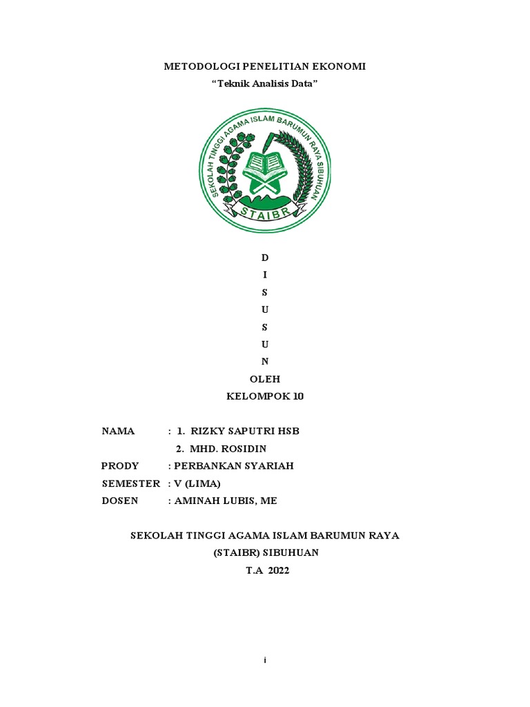Makalah Teknik Analisis Data | PDF