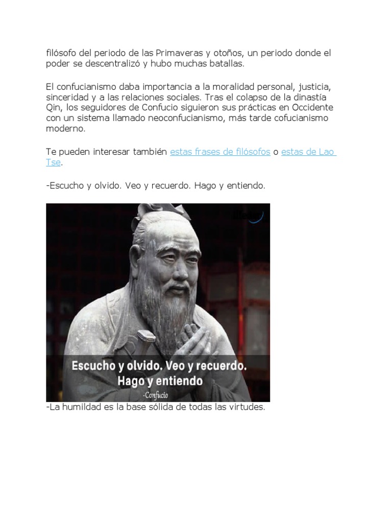 Confucio | PDF | Virtud | Sabiduría