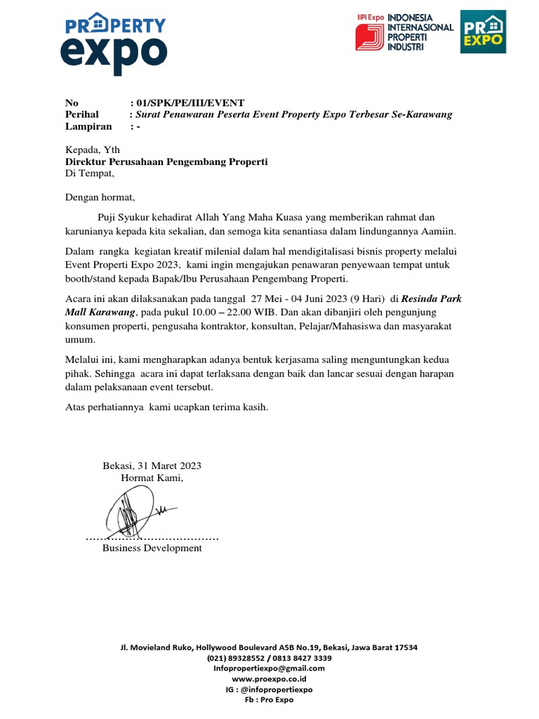 SPK Pro Expo Resinda Park Mall-3 | PDF