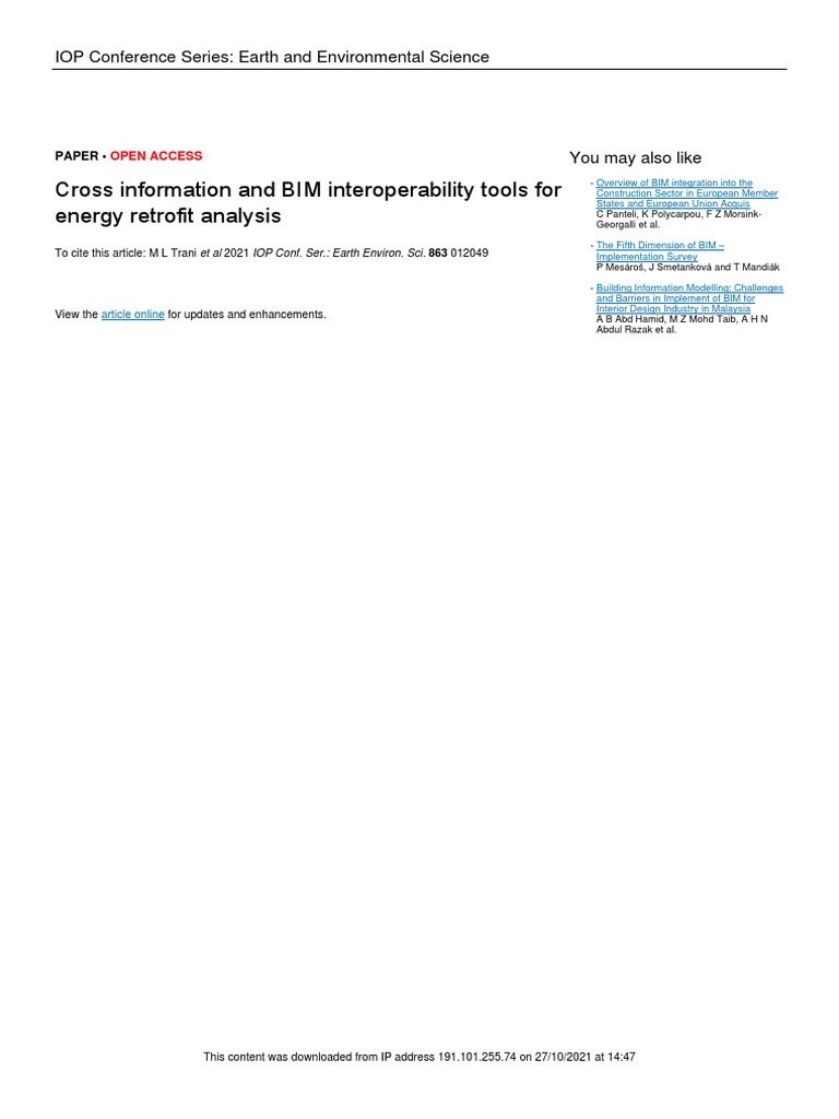 Cross Information and BIM Interoperability Tools F | PDF | Building ...