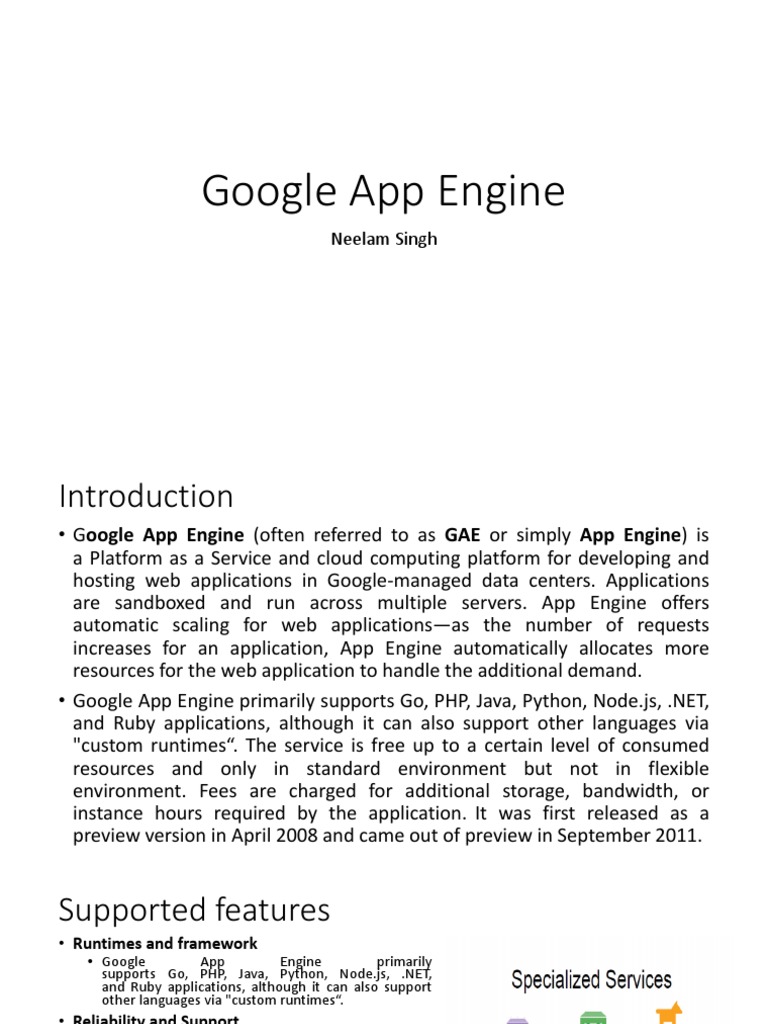 Google App Engine | PDF | Computer Networking | Software Design