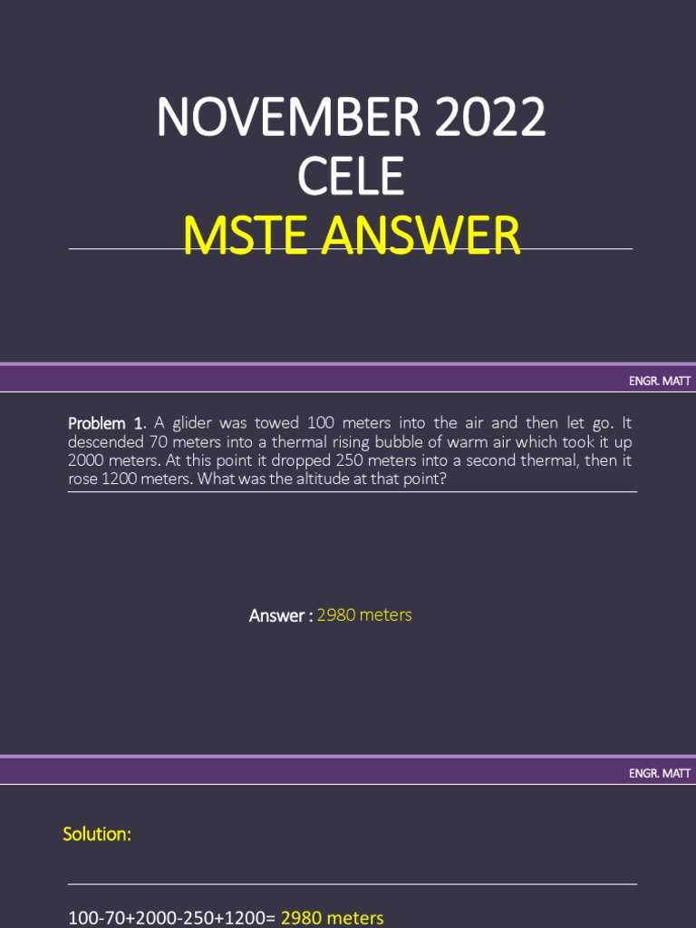 MSTE Problems and Solutions Review | PDF | Transport