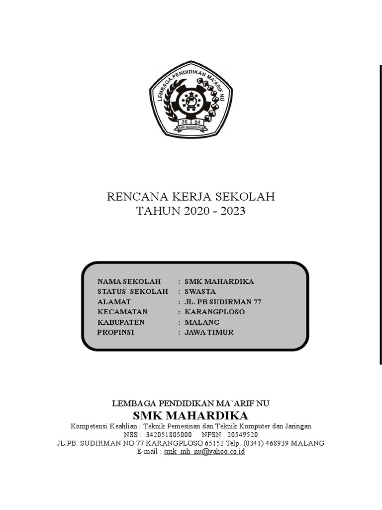 4a. Cover Dan HLM Depan RKS | PDF