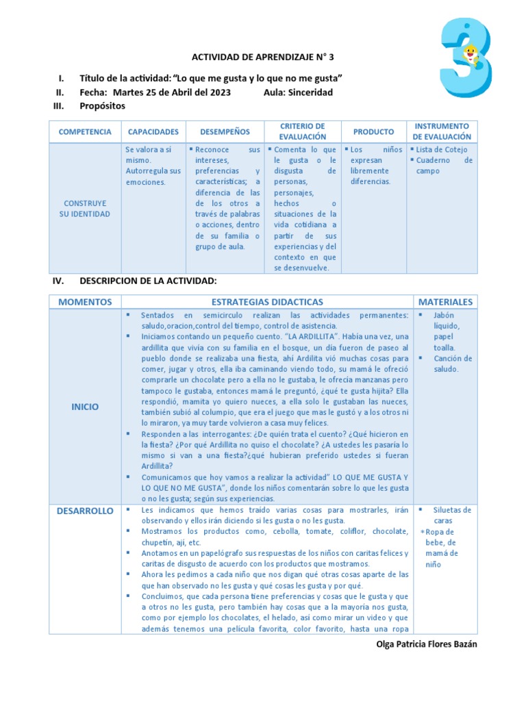 Actividad sobre Gustos y Preferencias | PDF | Canciones | Evaluación