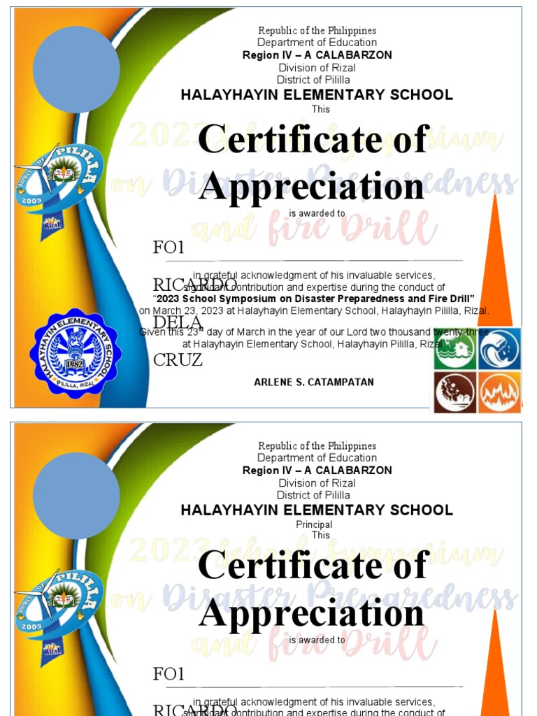 Certificate of Appreciation | PDF | Government