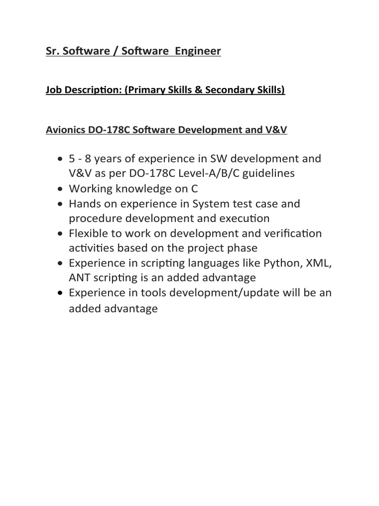 CMC V&V Engineer | PDF | Business | Computers