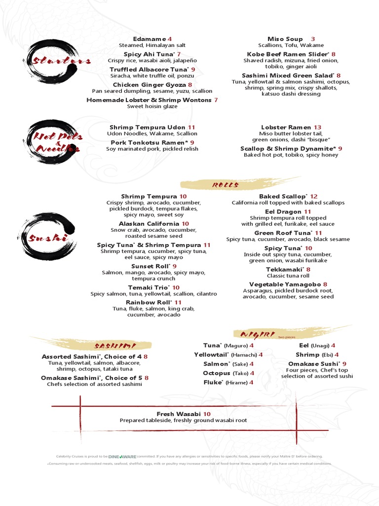 Sushi-on-Five-Menu-GNI-2-13-20 | PDF | Sushi | Asian Cuisine