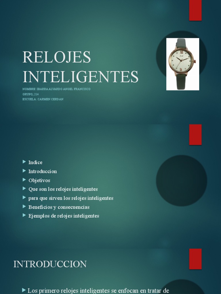 Funciones y beneficios de relojes inteligentes | PDF | Reloj ...