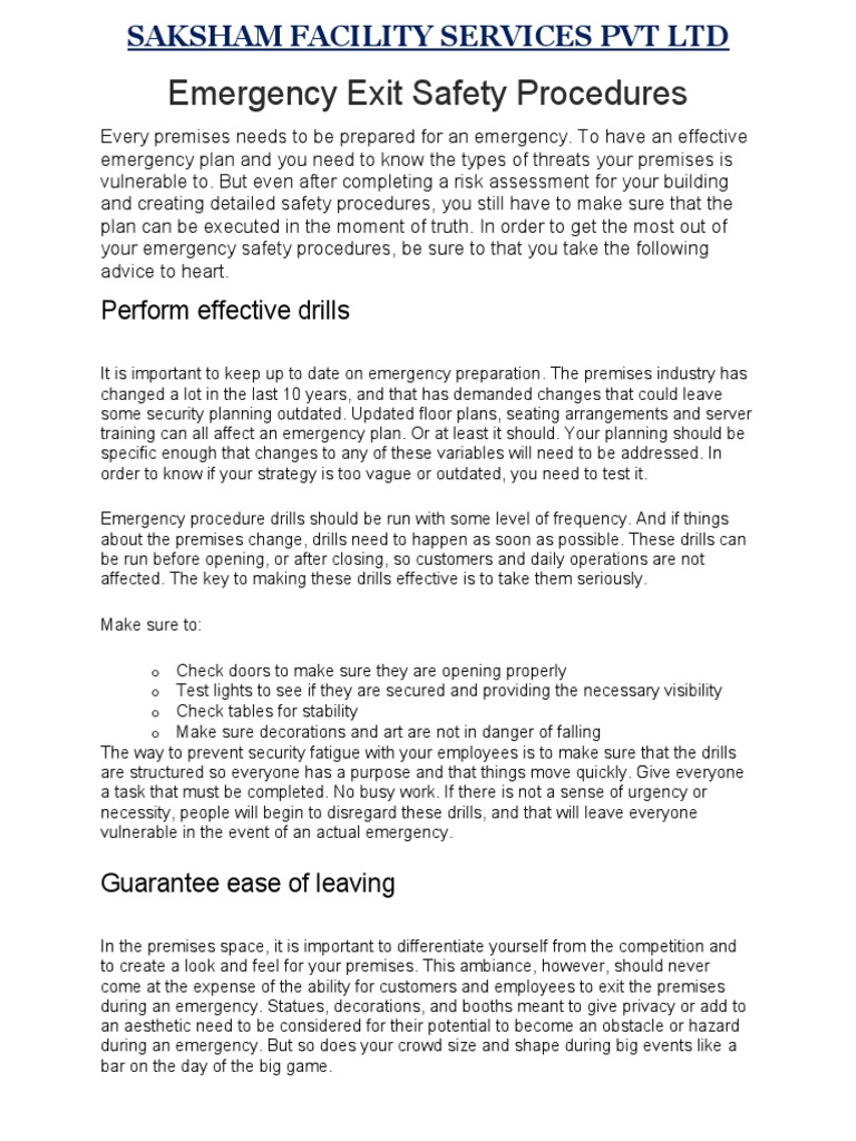 Emergency Exit - Mac Donald | PDF | Emergency | Emergency Management