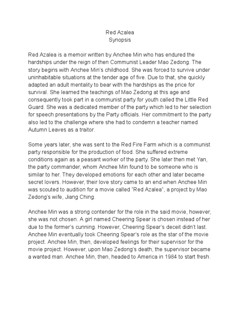 Red Azalea | PDF | General Fiction