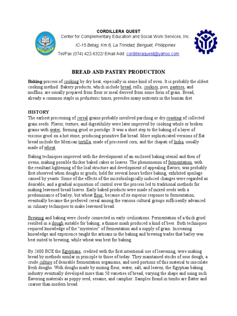 Basic Principles of Baking | PDF | Breads | Cakes