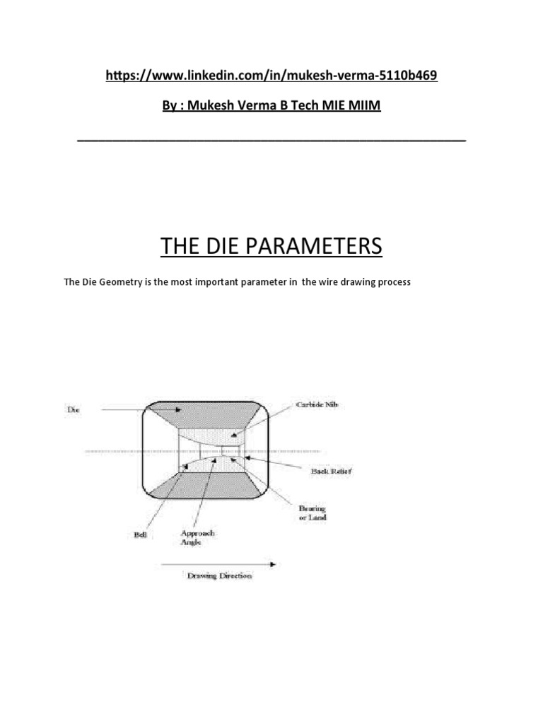 Die Geometry | PDF