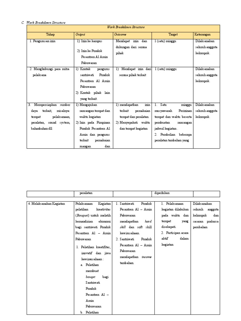 C. Work Breakdown Structure | PDF